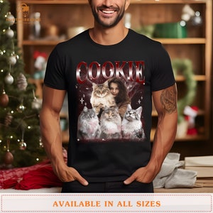Custom Cat Photo Shirt, Bootleg Rap Tee, Personalized Pet Sweatshirt ...
