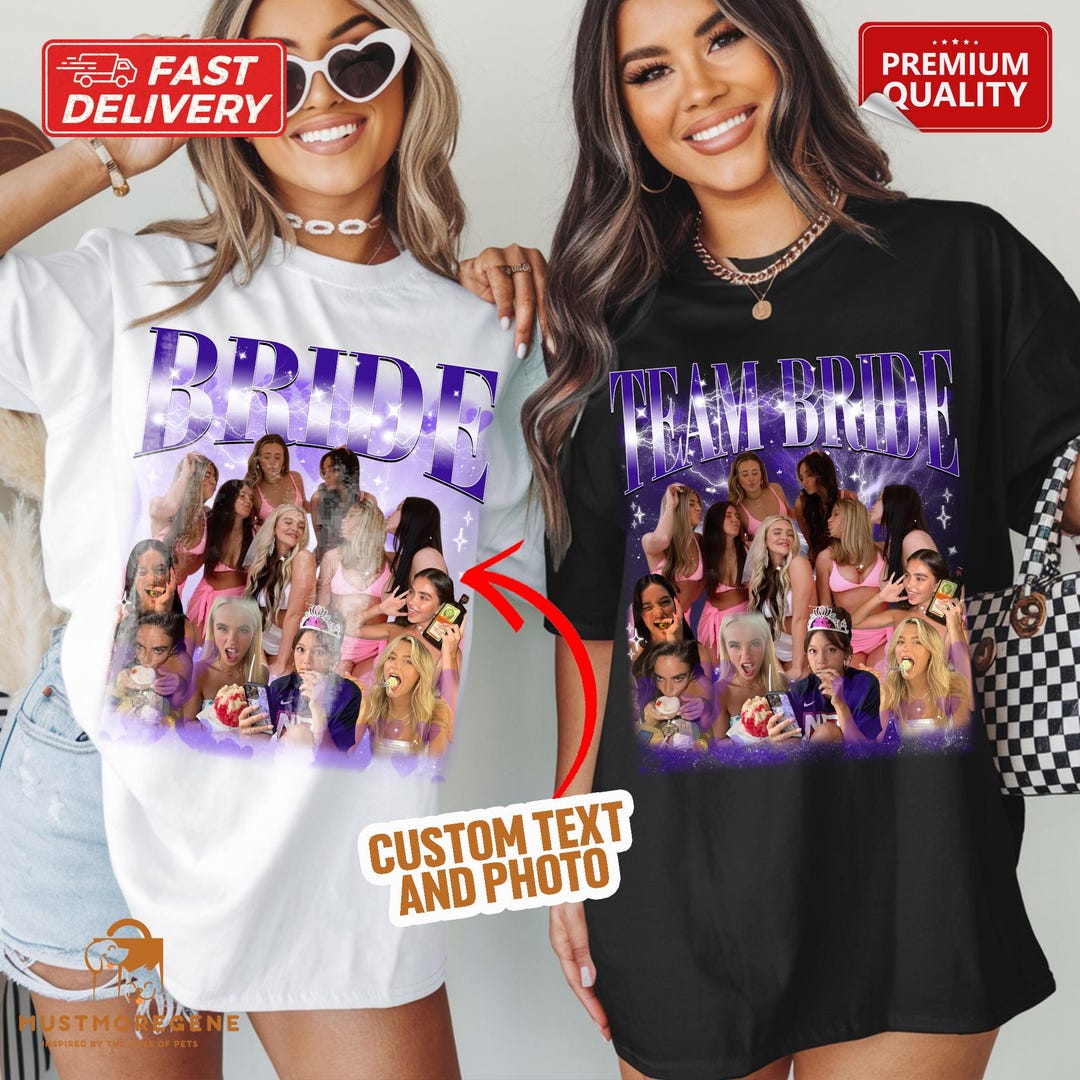 90s Themed Bachelorette Shirts, Custom Bootleg Rap Tee With Face Photo ...
