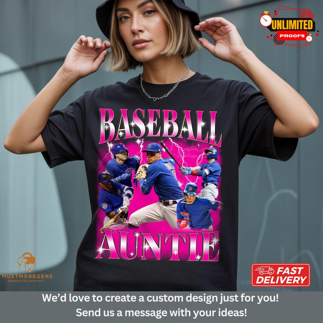 Personalized Baseball Auntie T-shirt: Custom Photo Gift - Etsy