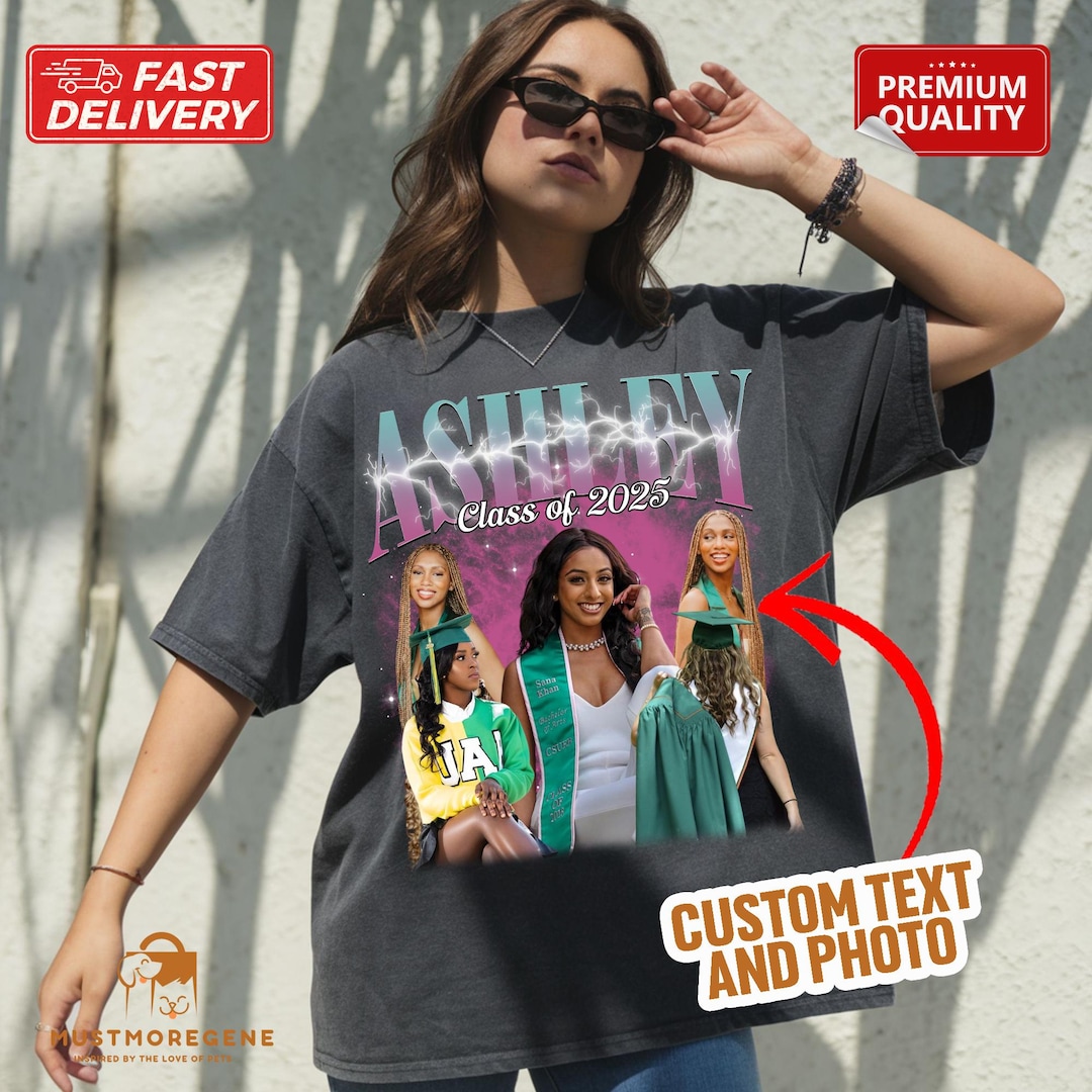 Bootleg Custom Photo Graduation Senior 2025 Graduation Shirts Custom ...