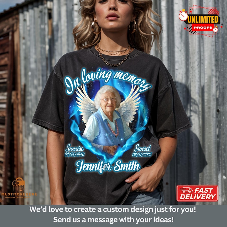 Personalized Memorial Shirt: in Loving Memory, Funeral Tribute Gift - Etsy