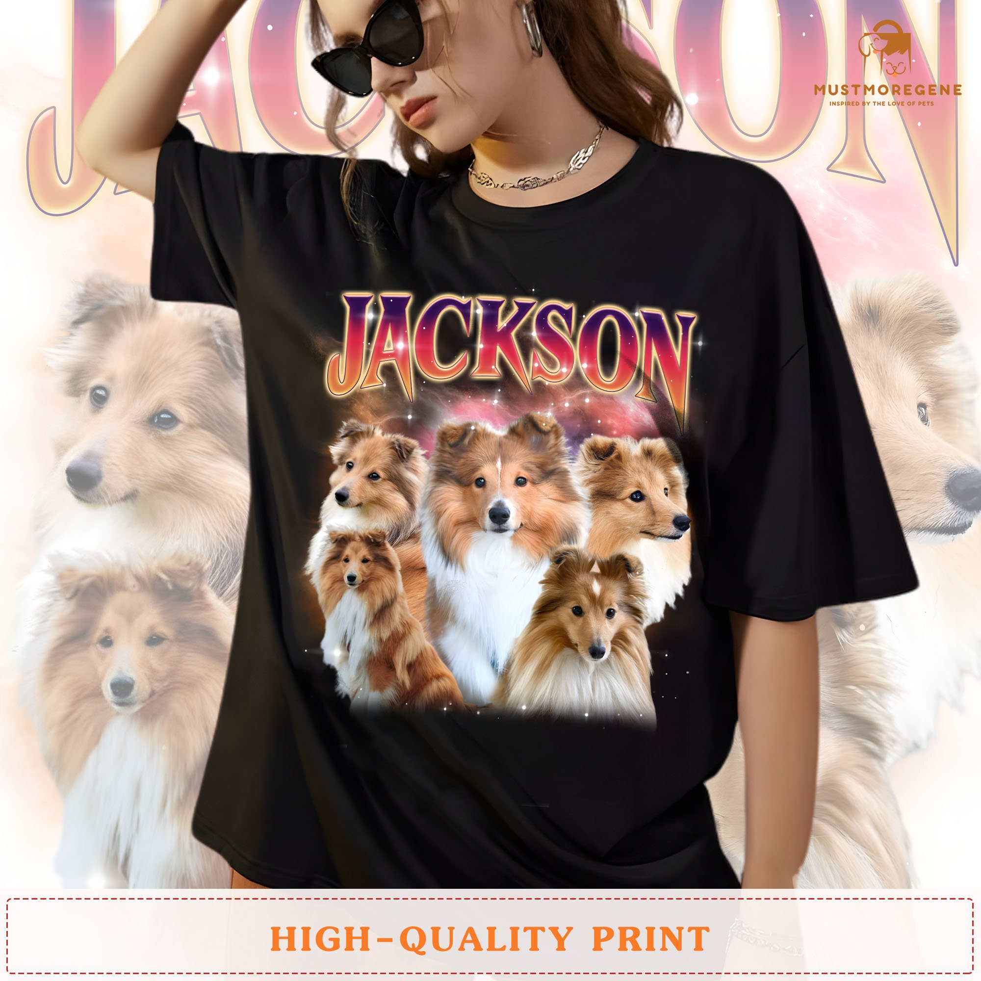 Personalized Shirt With Dog, Custom Dog Photo Tshirt, Bootleg Rap Pet ...