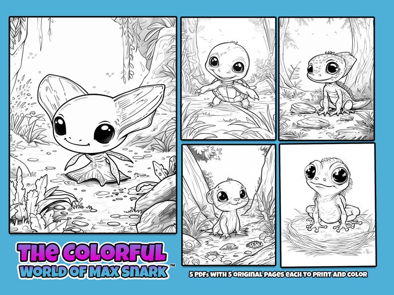 Cute Critters From Outer Space Coloring Book by Max Snark Bundle Two ...