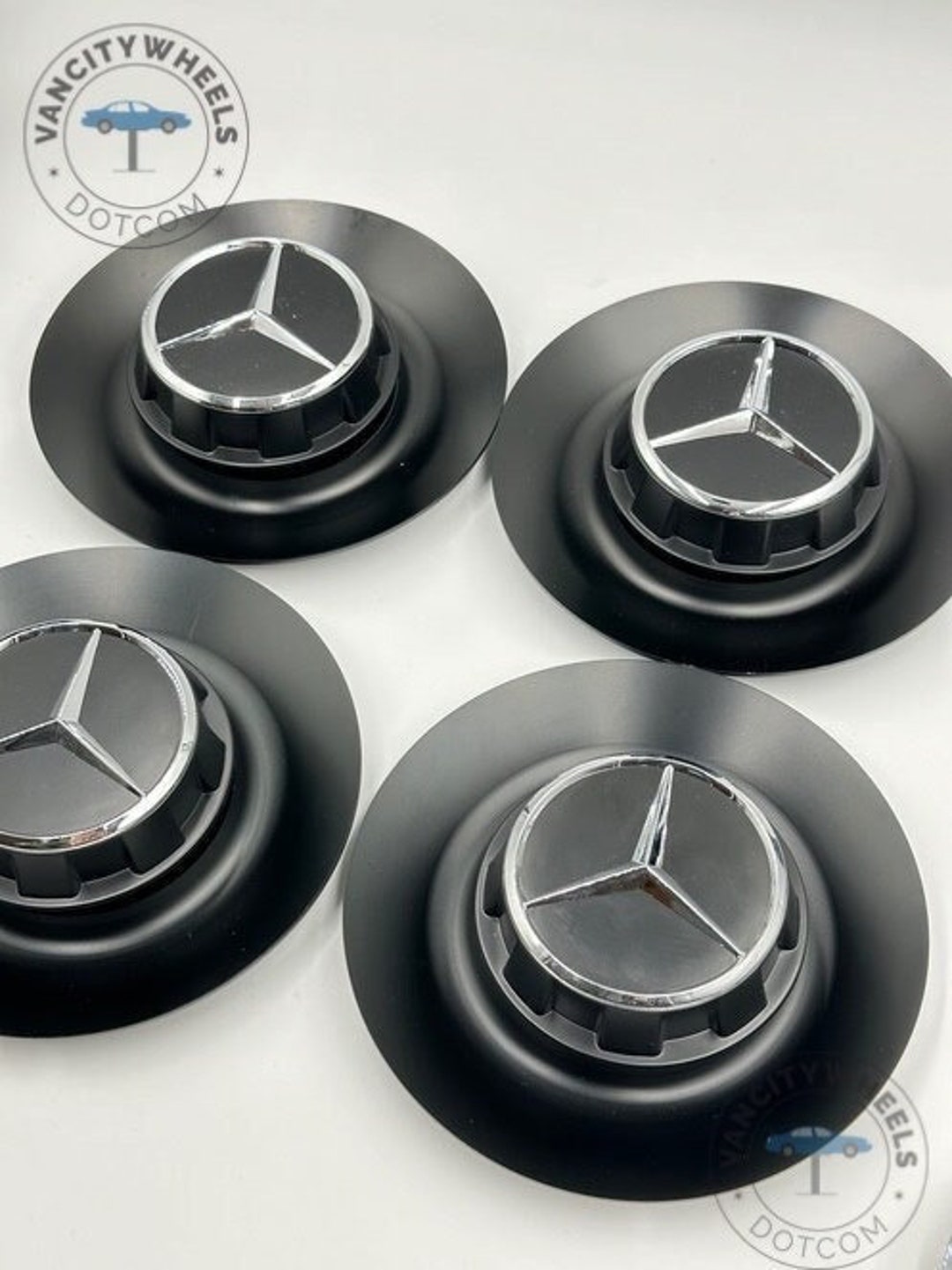 Mercedes Benz Wheel Hubcaps 163mm Black Mercedes Benz, Fits Mercedes ...