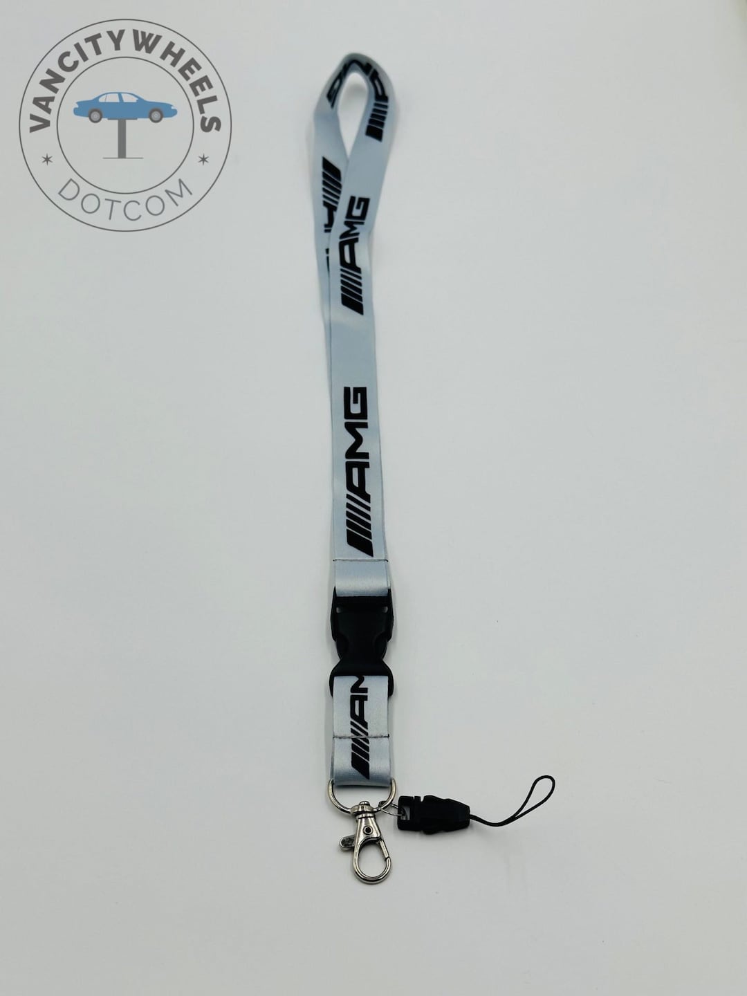 Mercedes AMG Logo Emblem Nameplate, Light Grey Lanyard for Keys ID Card ...