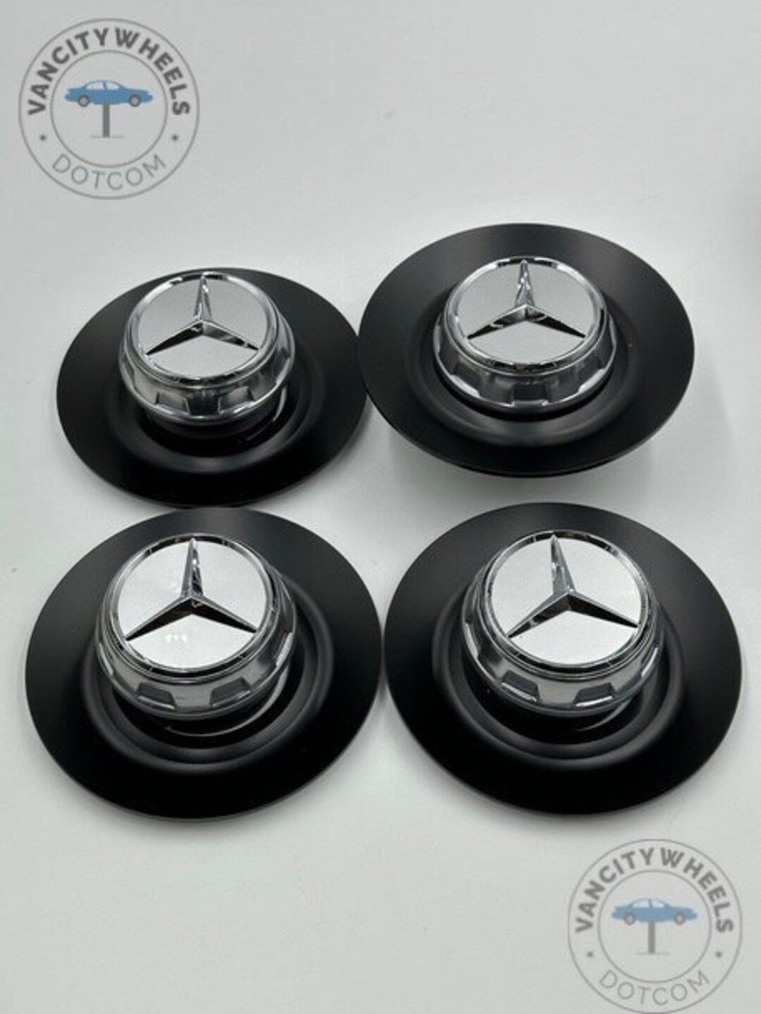 Mercedes Benz Wheel Hubcaps A2224002800 145mm Black, Compatible for ...