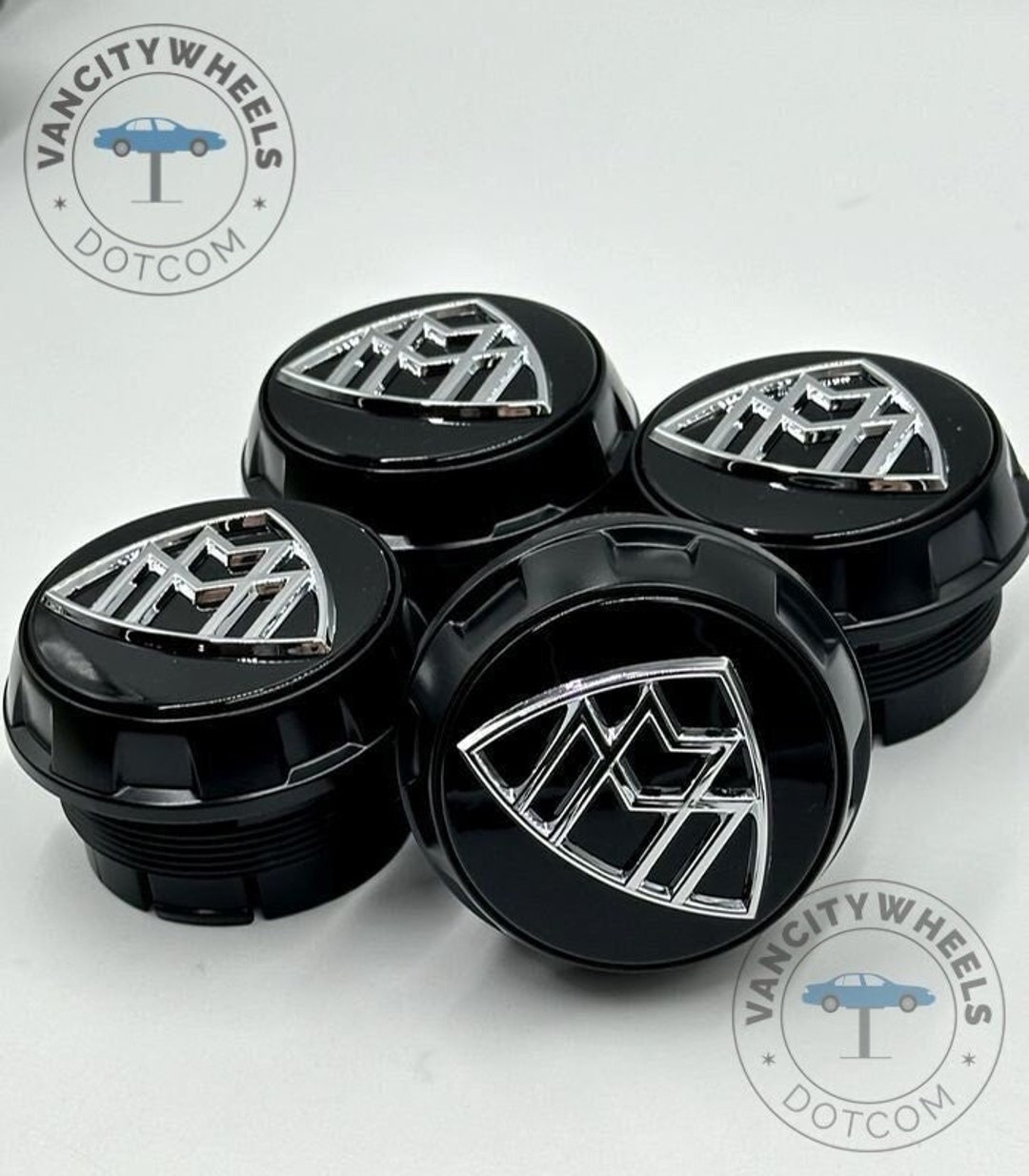 Maybach 66mm Surround Wheel Center Cap in Black, W205 W213 W218 Wheel ...