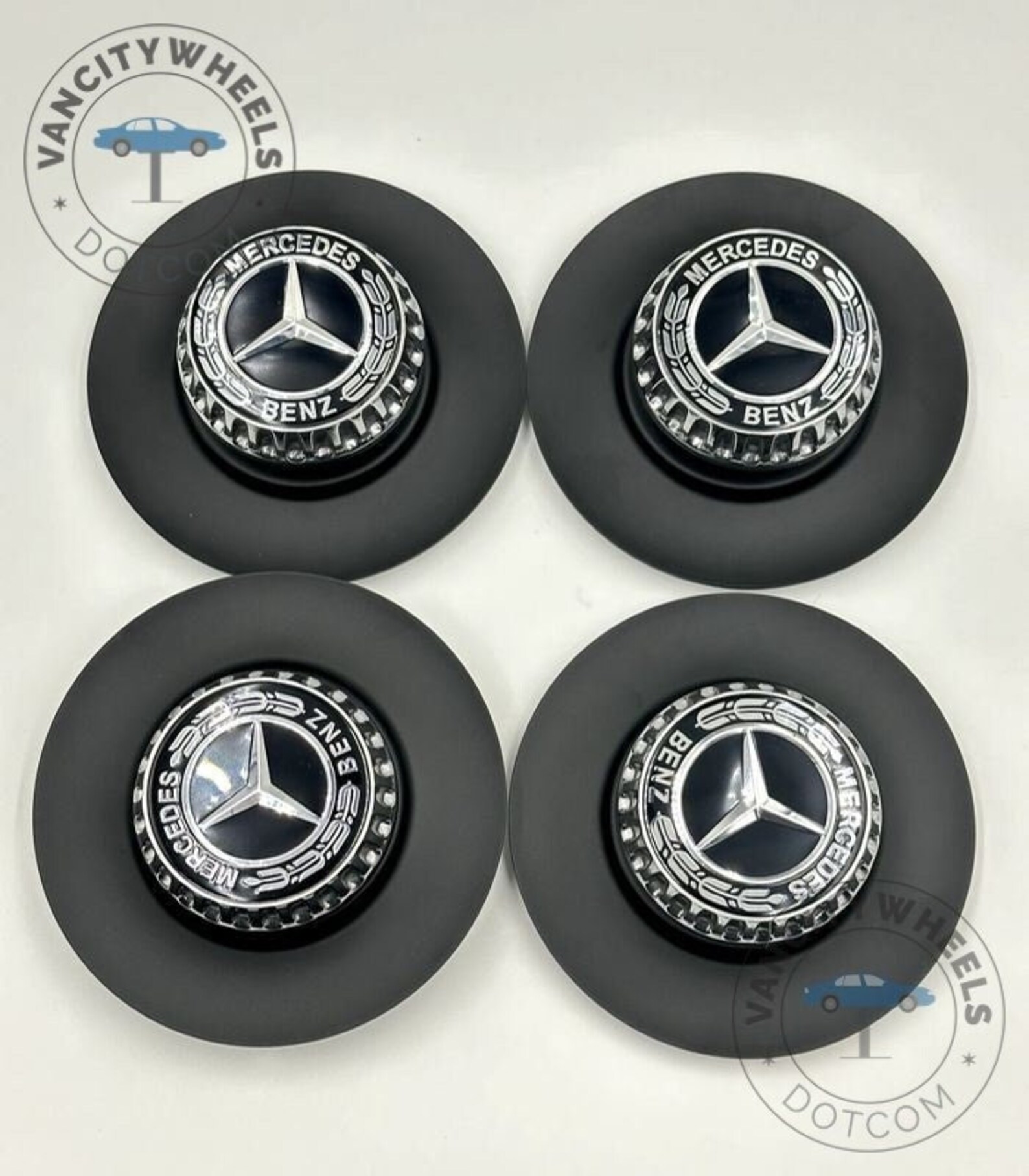 Matte Black Mercedes Benz Maybach Hubcap S680 A2224002300 145MM, Fits ...