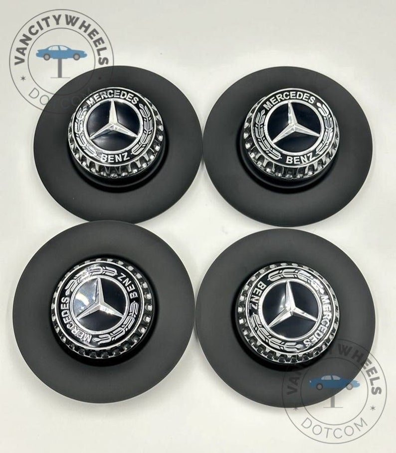 Matte Black Mercedes Benz Maybach Hubcap S680 A2224002300 145MM, Fits ...