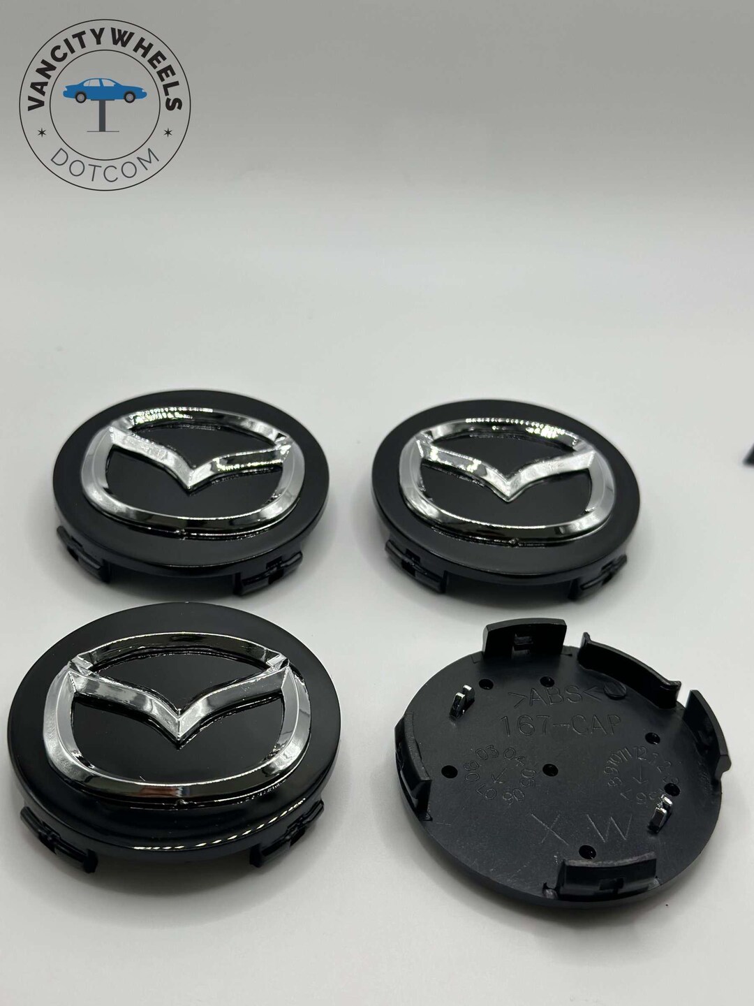 Mazda Black & Chrome Wheel Center Caps Hub Badges Emblem 56mm 4pcs - Etsy
