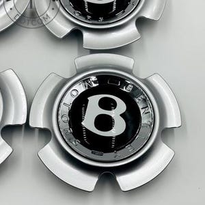 Bentley Wheel Center Caps Luxury Silver and Chrome Finish set of 4 in ...