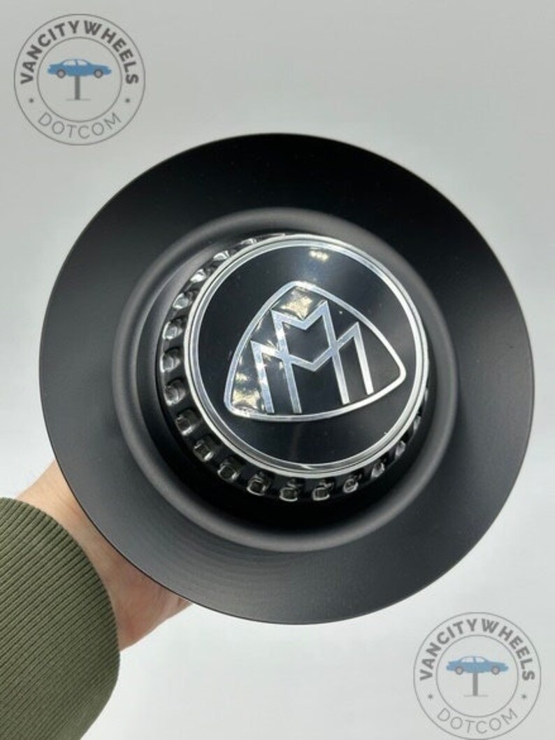 Mercedes Benz Wheel Hubcaps A2224002800 145mm Black, Compatible for ...