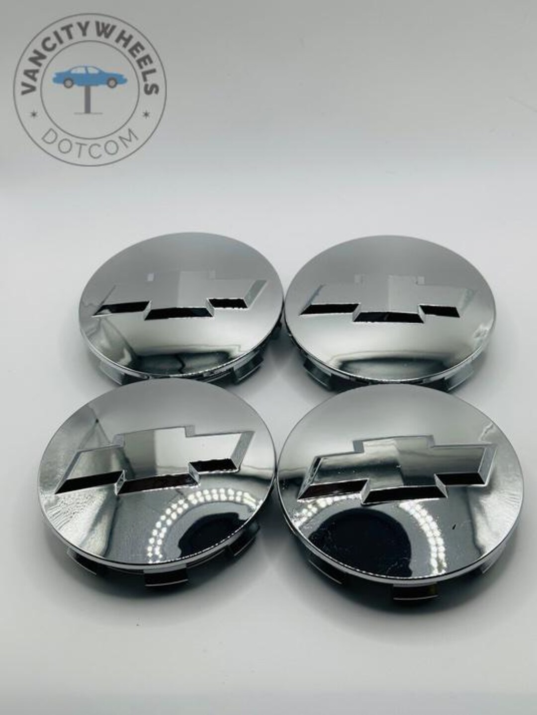 Set of 4 Chevrolet Chrome Alloy Wheel Center Caps 83mm, Center Hub Caps ...