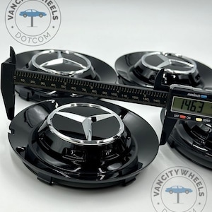 Mercedes Benz Wheel Cap BC383 147mm Gloss Black, Mercedes Benz Gloss ...