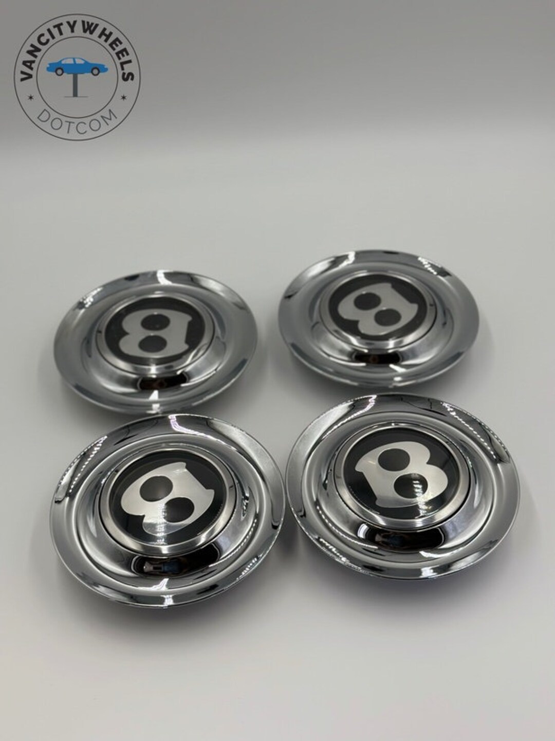 Silver Chrome Excellence: 4pcs Bentley Floating Center Caps in Varied ...