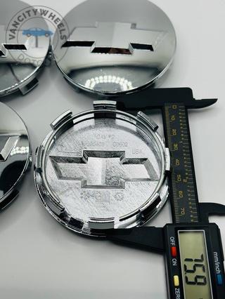 Set of 4 Chevrolet Chrome Alloy Wheel Center Caps 83mm, Center Hub Caps ...