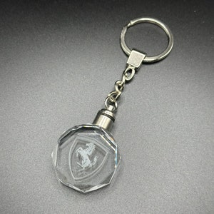 Ferrari Logo LED Crystal Light Cute Keychain Gift for Car Lovers - Etsy