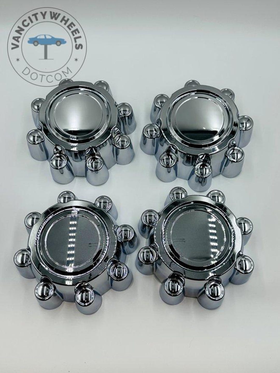 Set of 4 Chrome Alloy Wheel Center Caps 200mm, Chrome Center Hub Caps ...