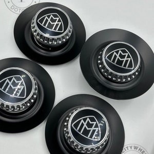 Mercedes Benz Wheel Hubcaps A2224002800 145mm Black, Compatible for ...