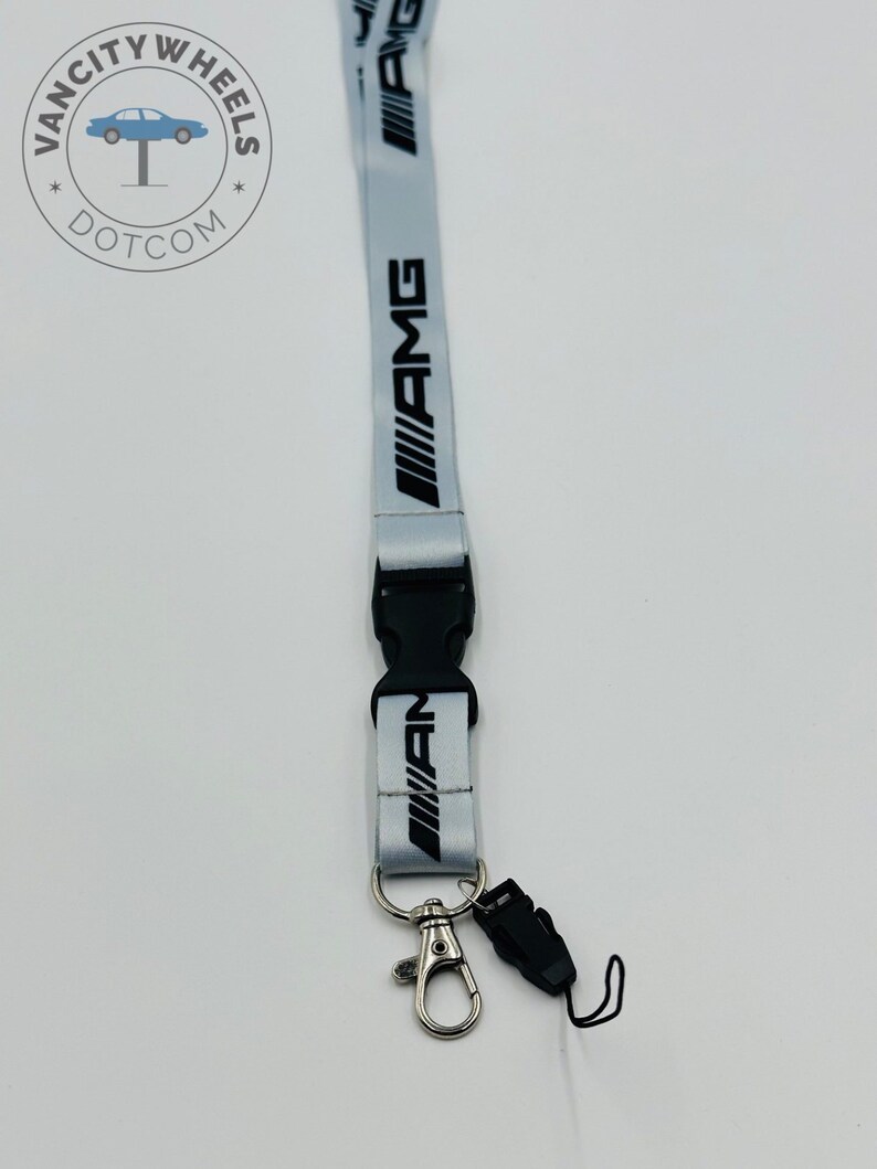 Mercedes AMG Logo Emblem Nameplate, Light Grey Lanyard for Keys ID Card ...