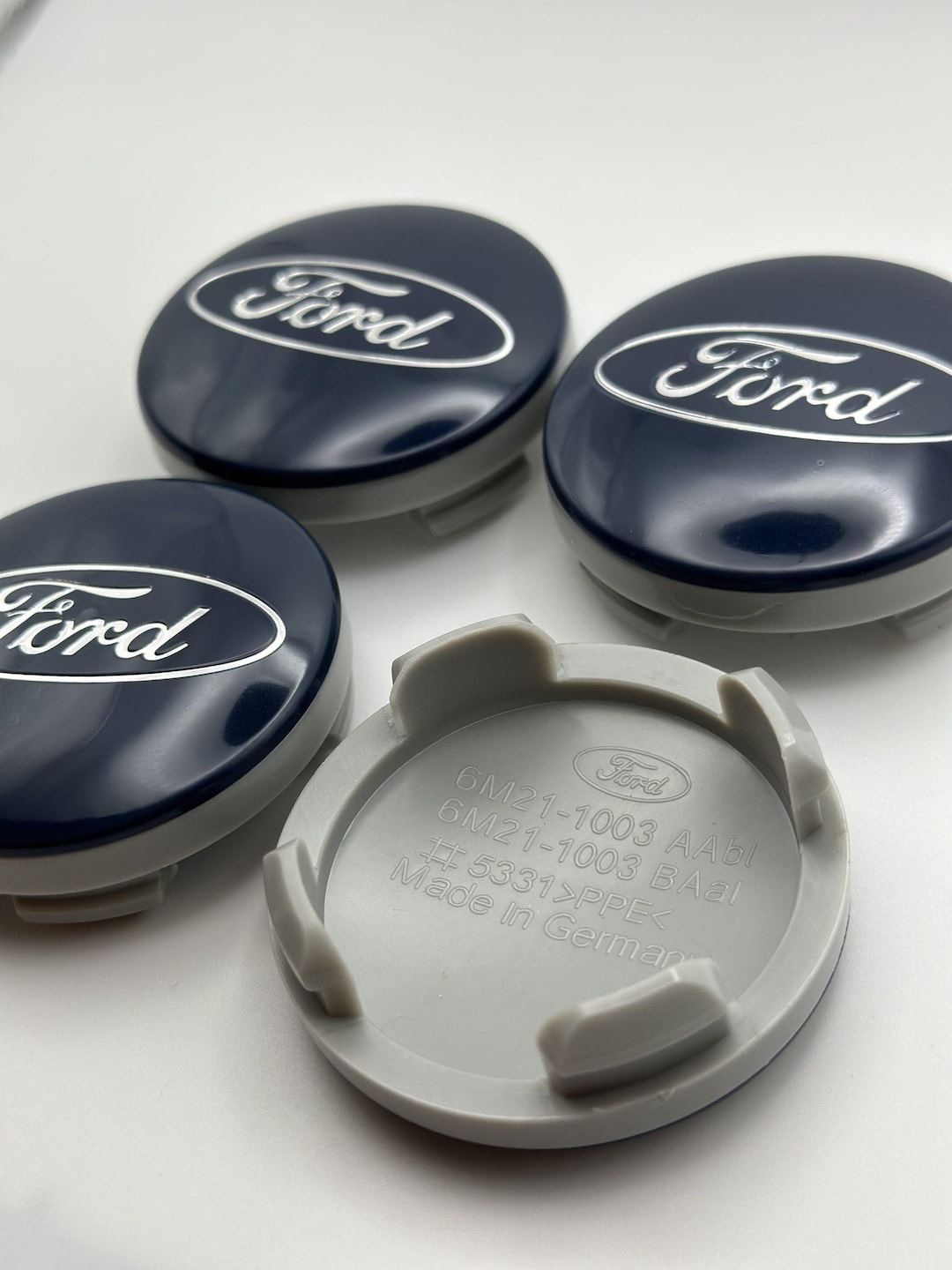 4pc 54mm Ford BLUE Wheel Center Caps Emblem Badge Logo Rim Emblem ...