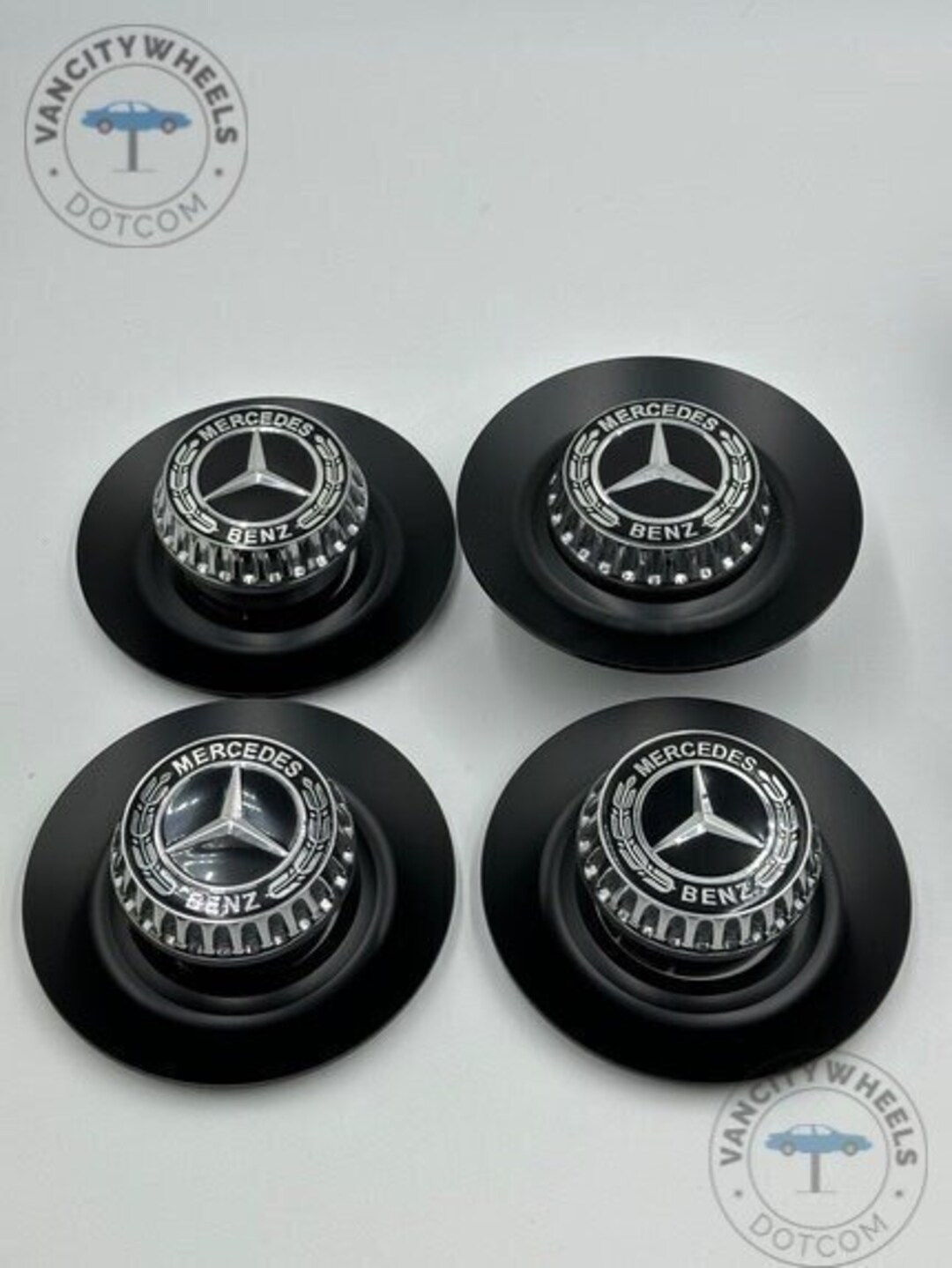 Mercedes Benz Wheel Hubcaps A2224002800 145mm Black, Compatible for ...