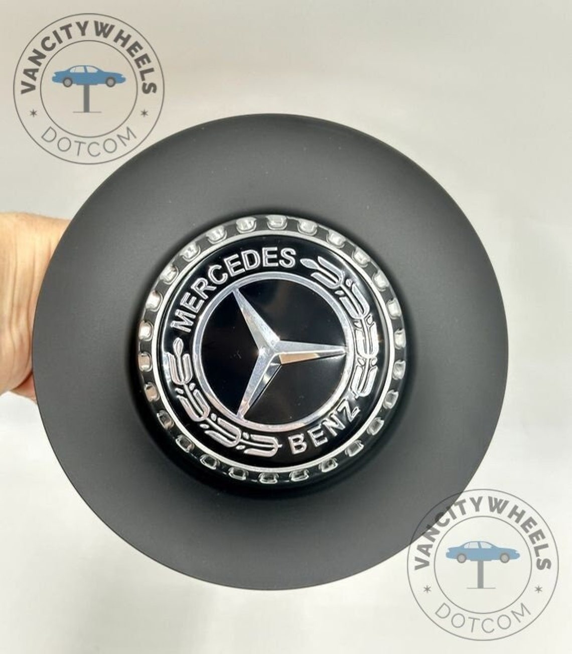 Matte Black Mercedes Benz Maybach Hubcap S680 A2224002300 145MM, Fits ...