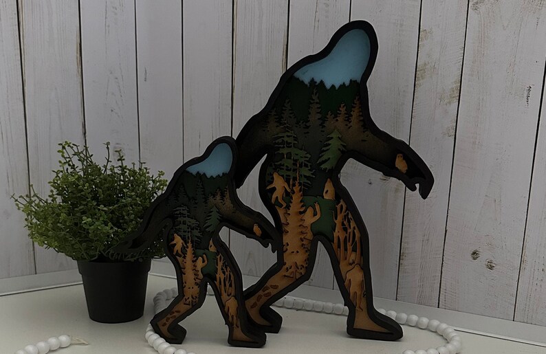 Sasquatch, Big Foot Lots of Colorful Layers. He's Large Standing at 13. ...