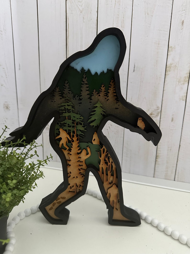 Sasquatch, Big Foot Lots of Colorful Layers. He's Large Standing at 13. ...