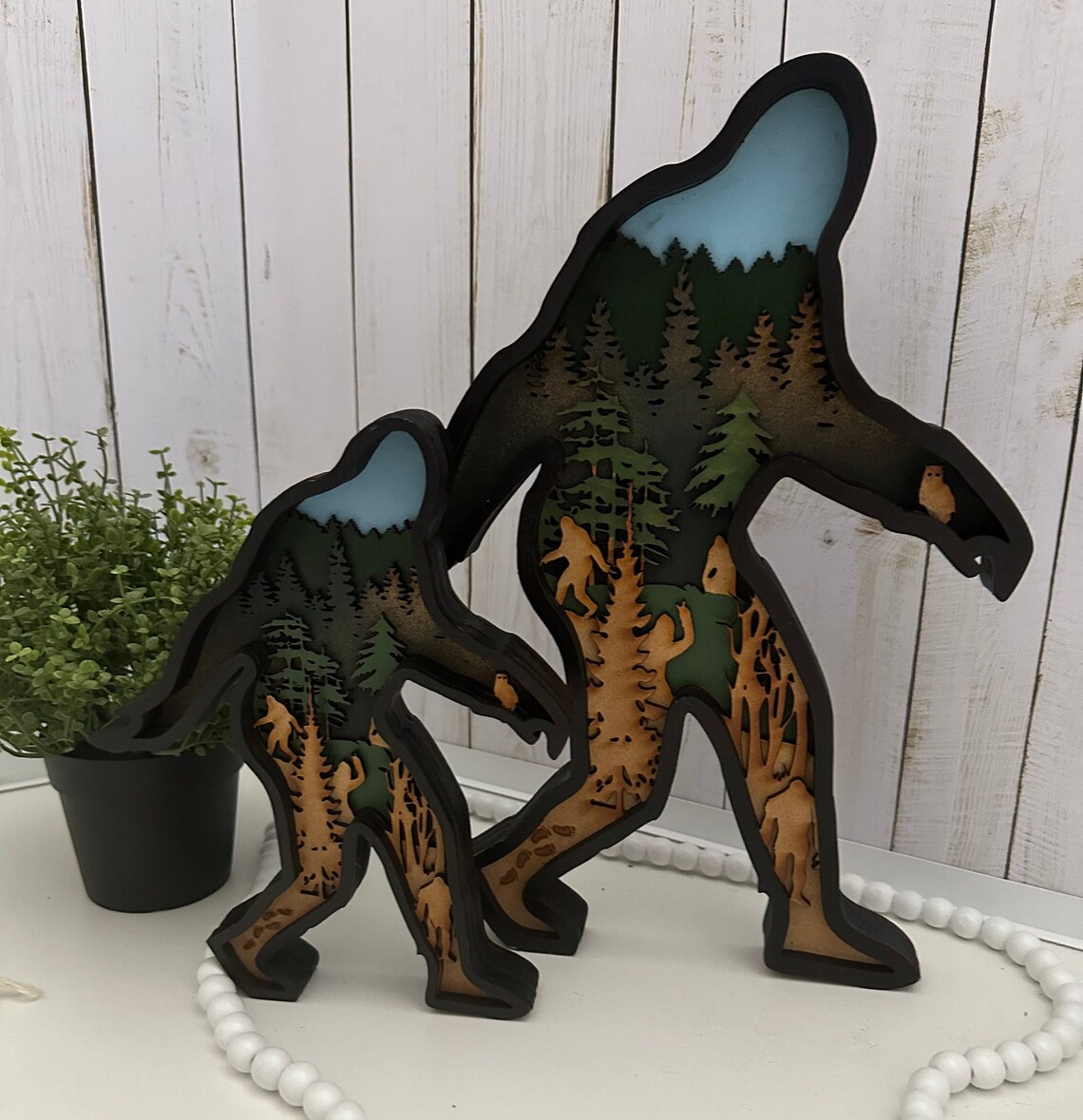 Sasquatch, Big Foot Lots of Colorful Layers. He's Large Standing at 13. ...