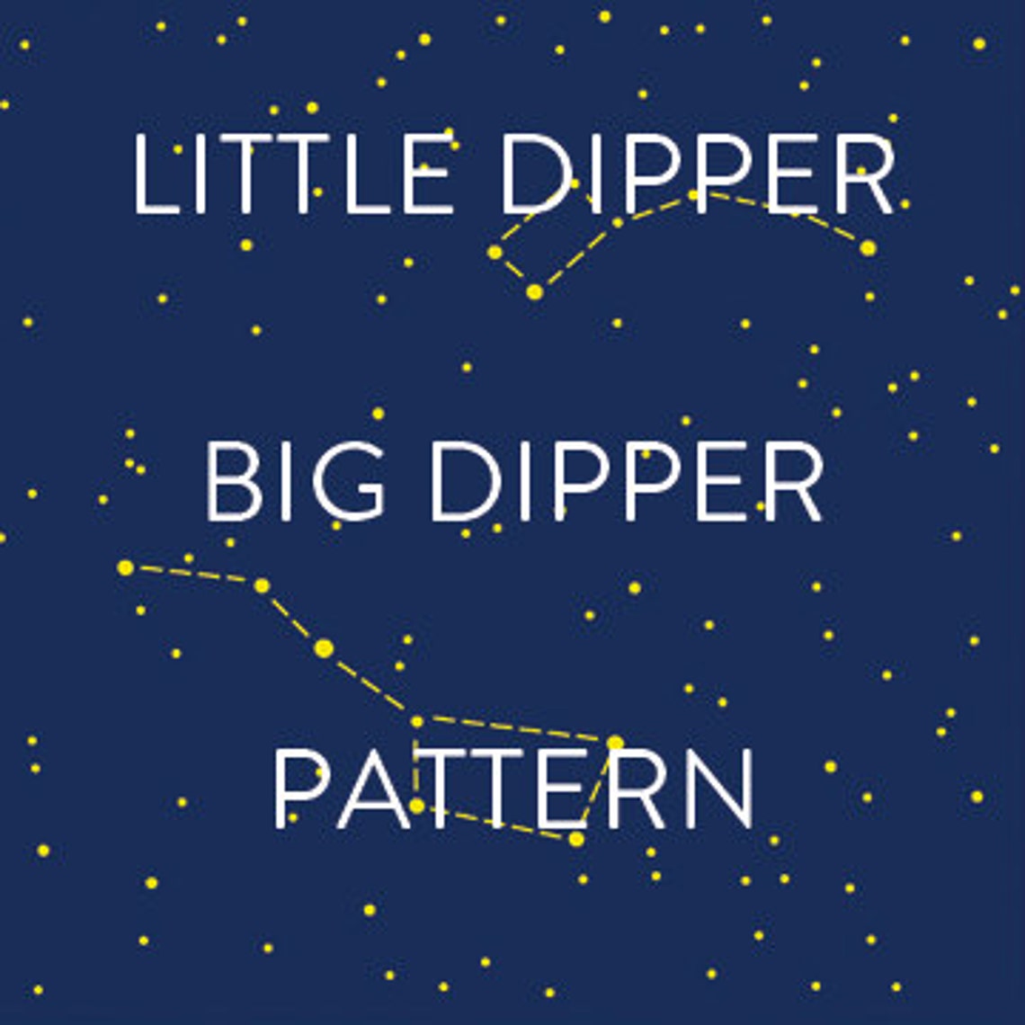 Little Dipper, Big Dipper Star Pattern, Craft & Embroidery DIY Pattern ...