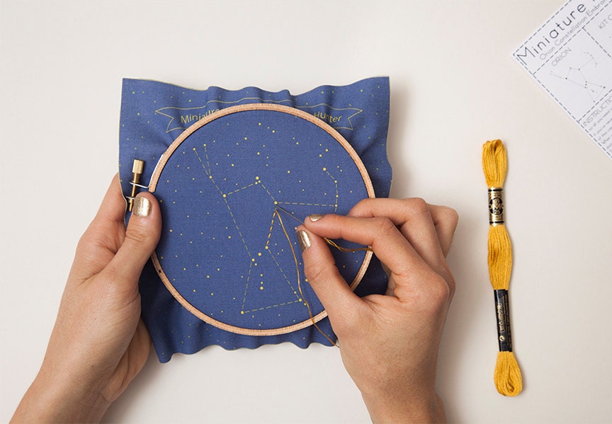 Orion Constellation Embroidery Kit - Etsy