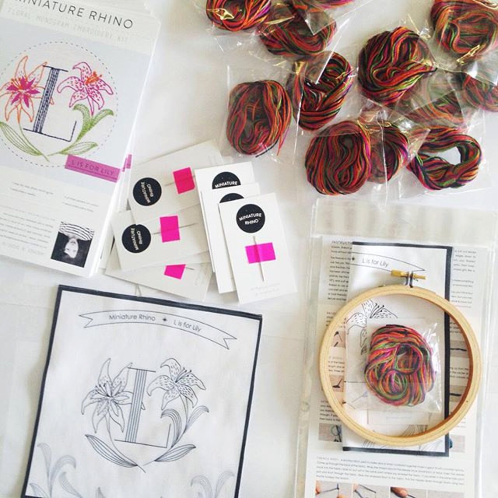 Floral Monogram Embroidery Kit Personalized Gift DIY - Etsy