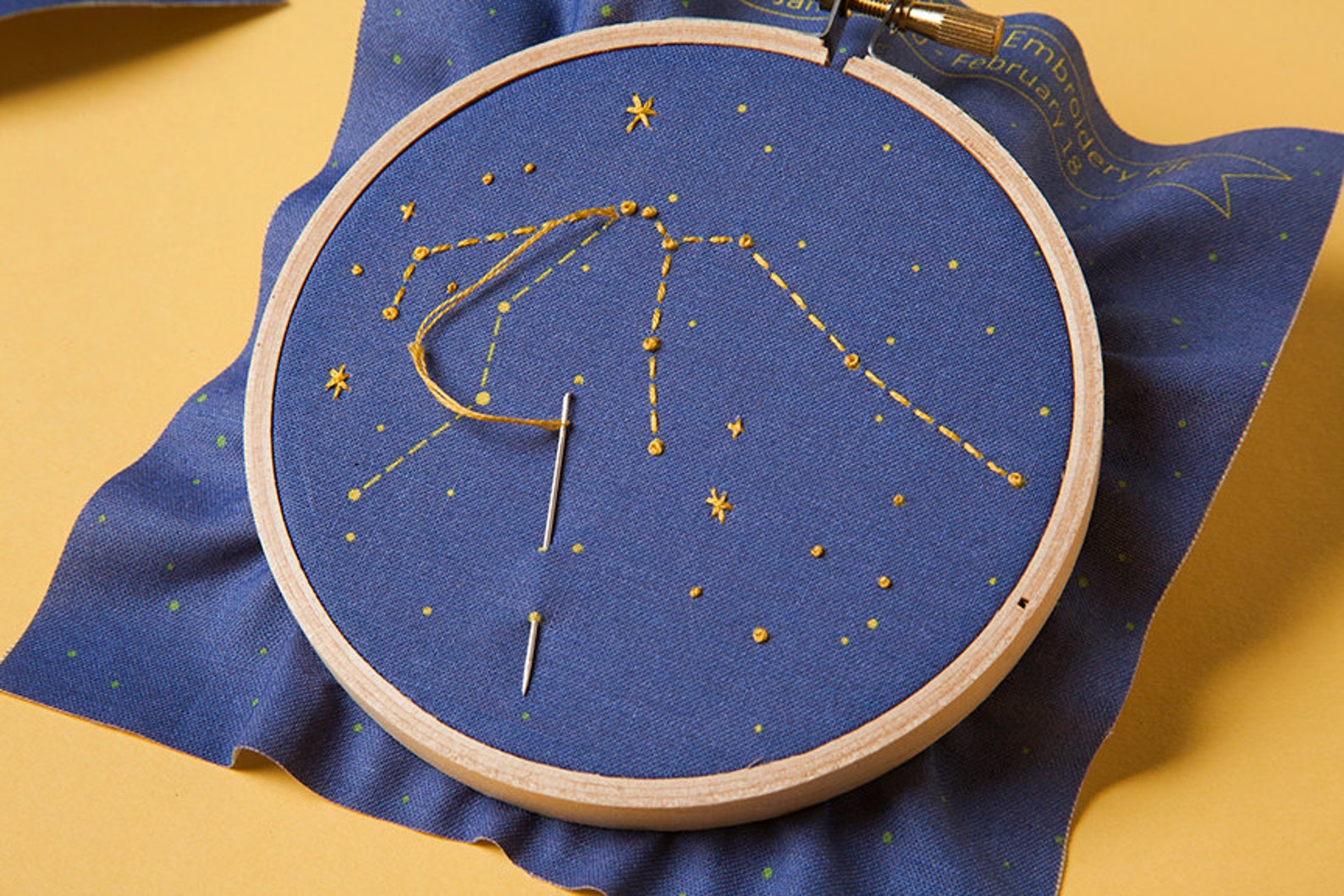 Aquarius Zodiac Embroidery Kit - DIY Constellation Embroidery Kit ...