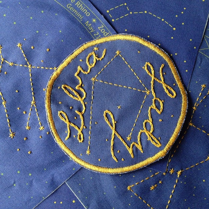 Libra Zodiac Embroidery Kit - Diy Constellation Embroidery Kit - Etsy