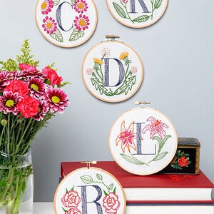 Monogram Flower PDF Pattern - D is for Dandelion - Etsy