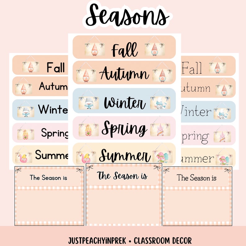 Gingham and Bows Classroom Calendar Set | Pastel Teacher Printable ...
