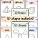 Gingham and Bows Theme Classroom 3D 2D Shapes Posters in Soft Pastel ...