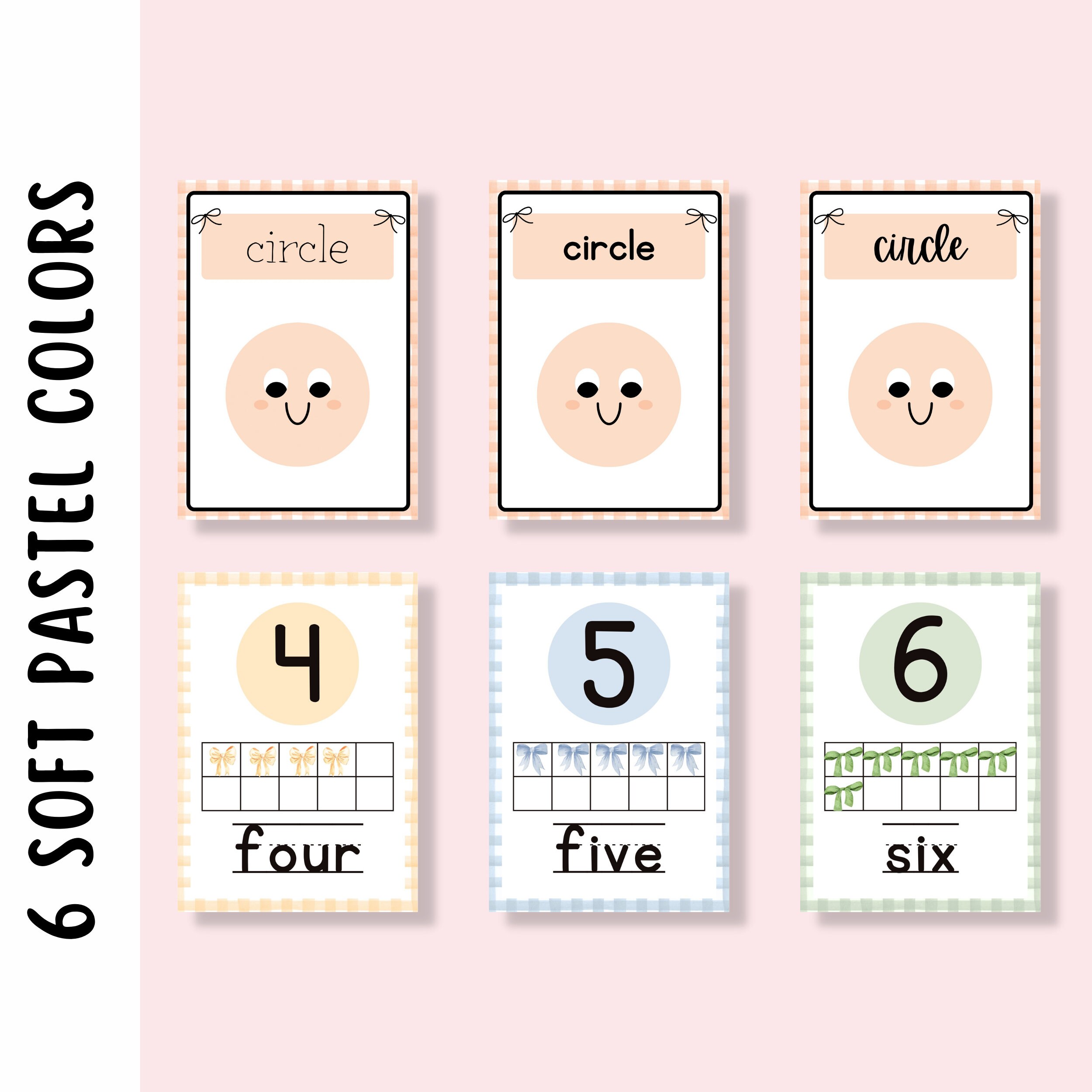 Classroom 2D and 3D Shapes Posters in Gingham and Bows Theme | Calm ...