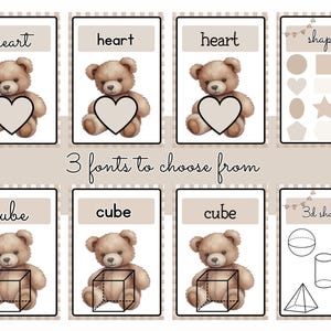 Classroom 2D & 3D Shapes Posters in Teddy Bear Neutrals Theme | Teacher ...