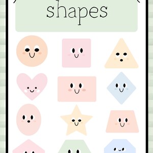 Gingham and Bows Theme Classroom 3D 2D Shapes Posters in Soft Pastel ...