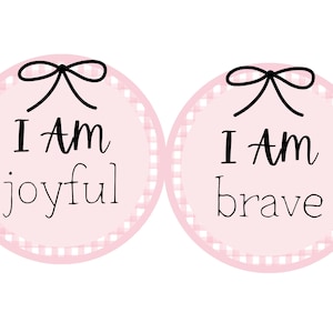Gingham and Bows Classroom Theme Affirmation Station Set in Soft ...