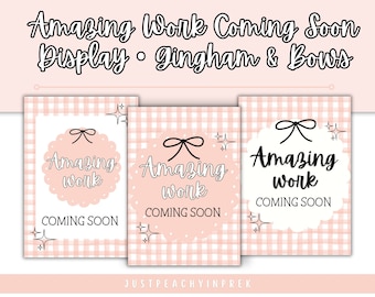 DIGITAL FILE | Amazing Work Coming Soon Printable Posters | Back to ...