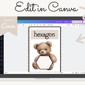 Classroom 2D & 3D Shapes Posters in Teddy Bear Neutrals Theme | Teacher ...