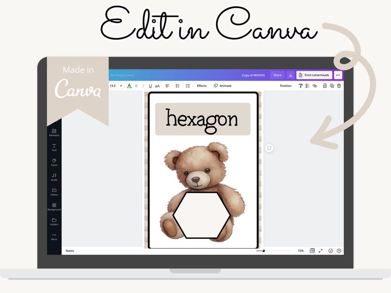 Classroom 2D & 3D Shapes Posters in Teddy Bear Neutrals Theme | Teacher ...