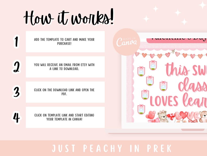 Valetines’s Day Bulletin Board & Door Decor Kit in Gingham and Bows ...