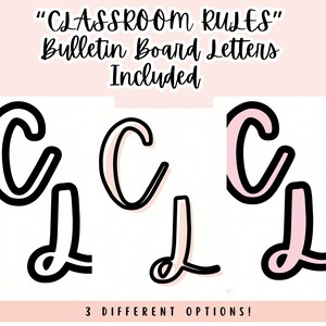 Classroom Rules Posters in Gingham and Bows Theme Classroom Decor Back ...
