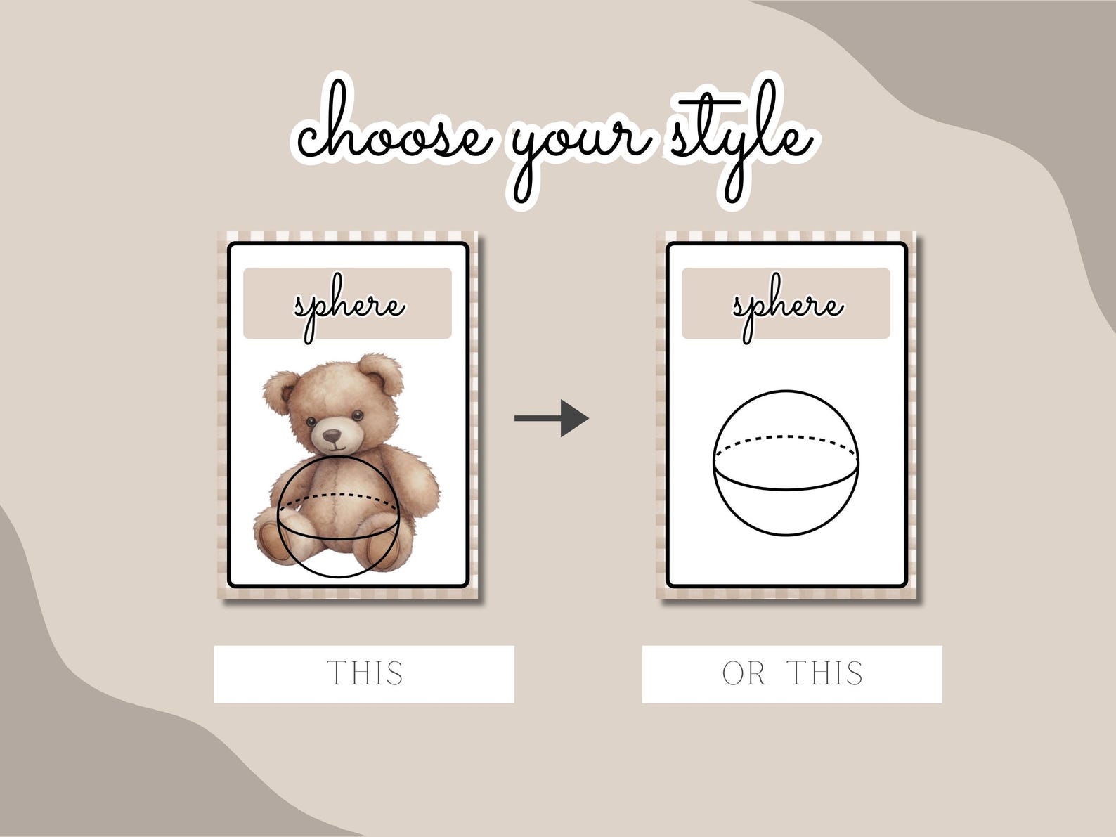 Classroom 2D & 3D Shapes Posters in Teddy Bear Neutrals Theme | Teacher ...