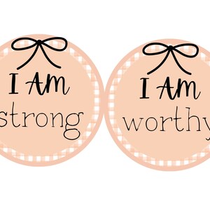 Gingham and Bows Classroom Theme Affirmation Station Set in Soft ...