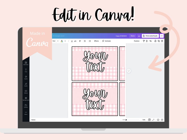 Gingham & Bows Classroom Supply Labels | Editable Teacher Printable ...